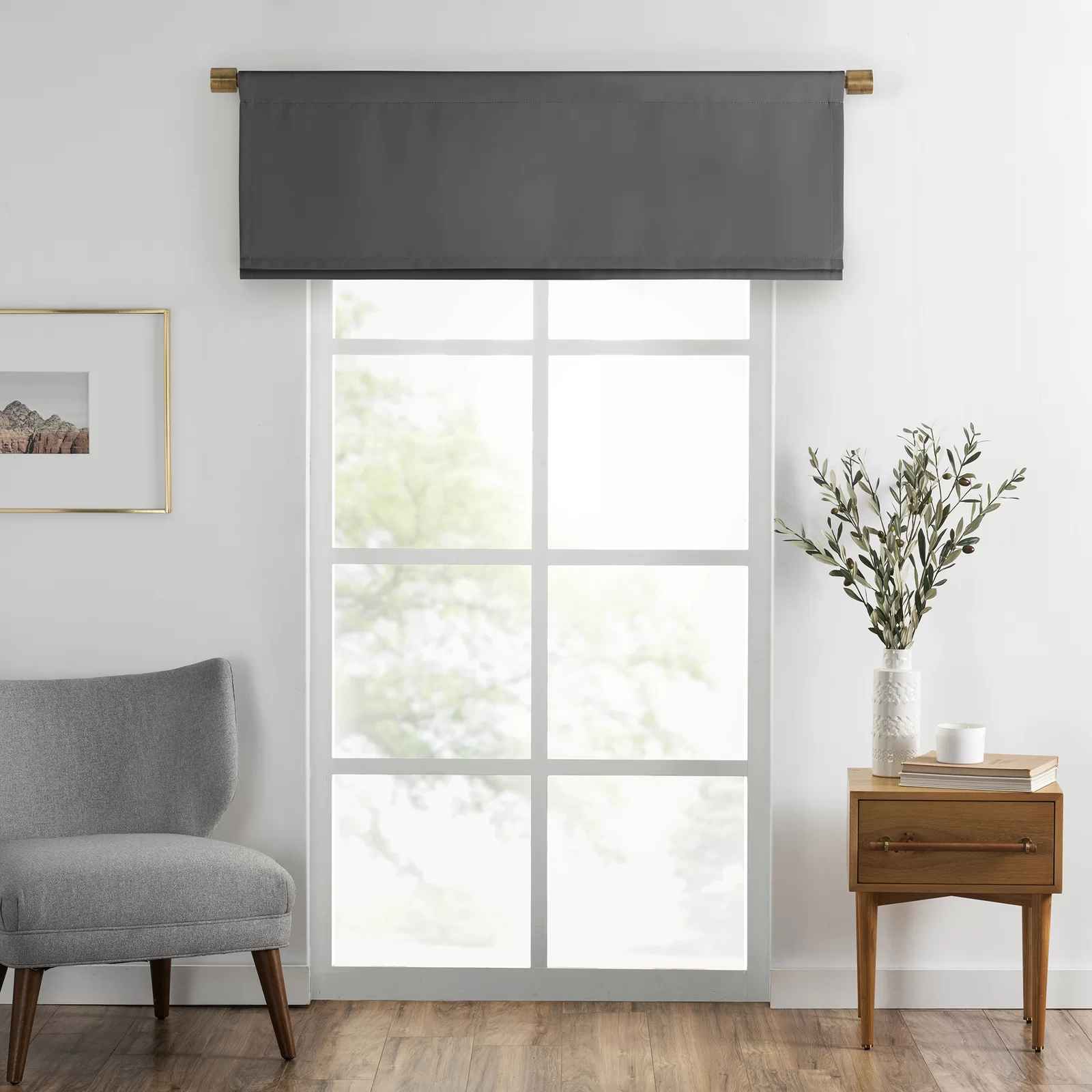 Conan Solid Color Tailored Window Valance