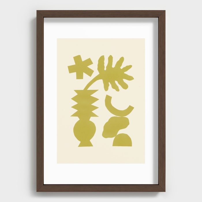 Moss Stack Recessed Framed Print