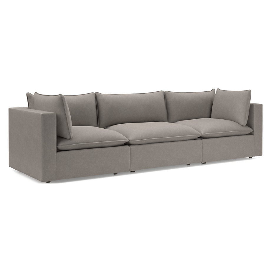 Lotus Deep Modular 3-Piece Low Sofa Sectional