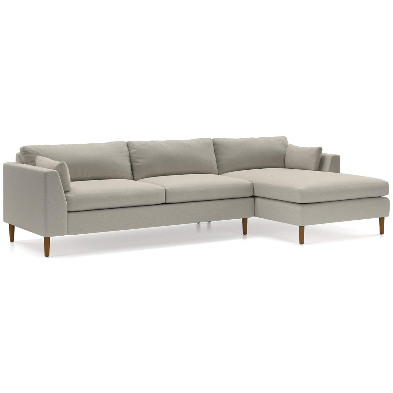 Avondale Wood Leg 2-Piece Sectional Sofa