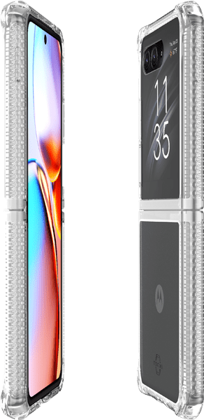 Itskins Hybrid_R case for motorola razr+ in Clear | Spectrum Mobile