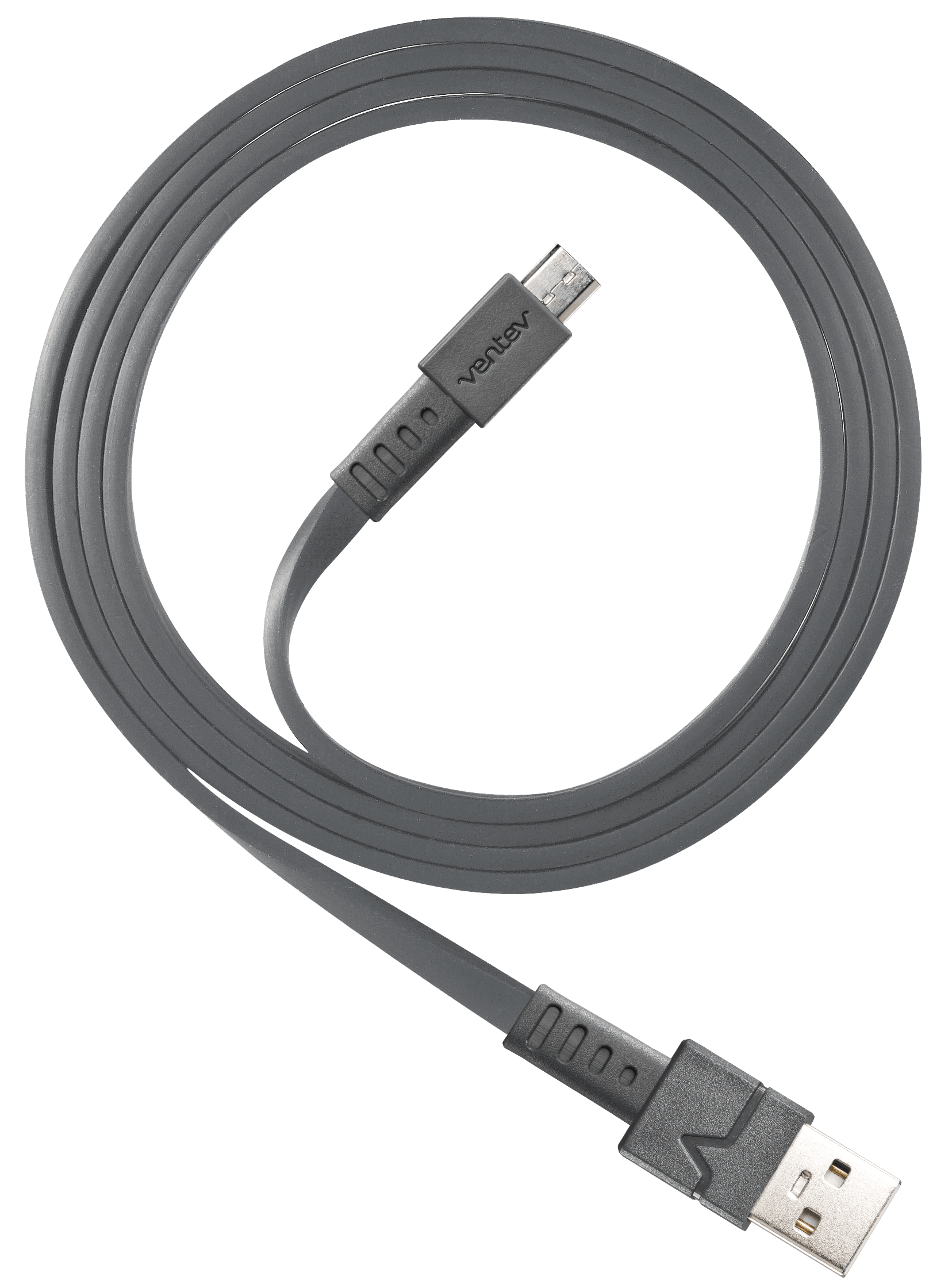Ventev Chargesync USB-A to Micro USB Flat Cable (3ft) in Light Gray ...