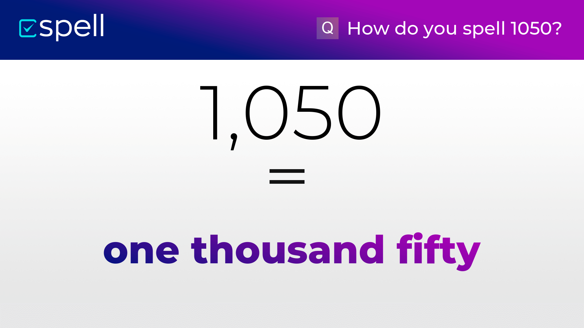 1050 In Words How To Spell The Number 1050 In English