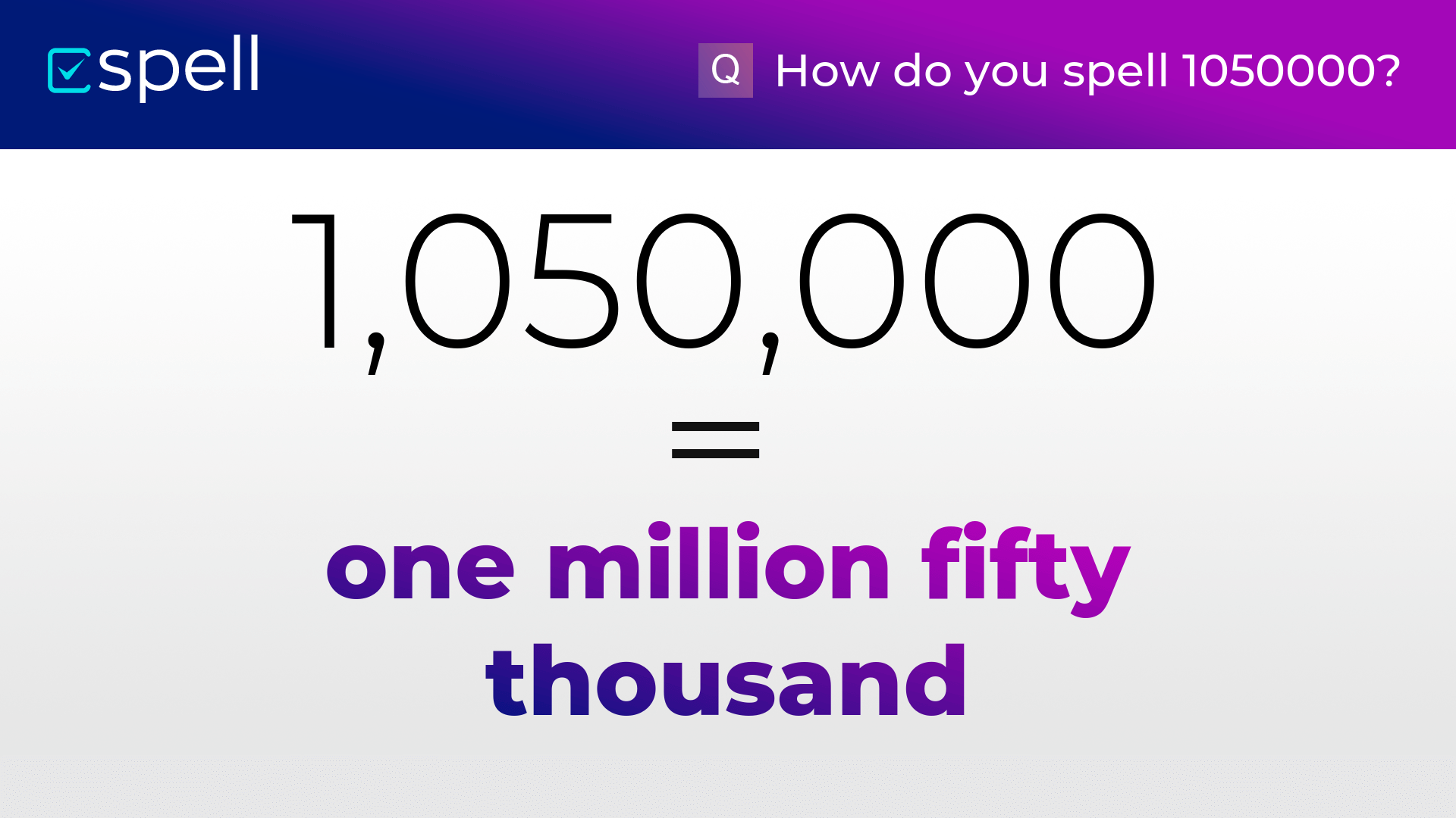 1050000 In Words How To Spell The Number 1050000 In English