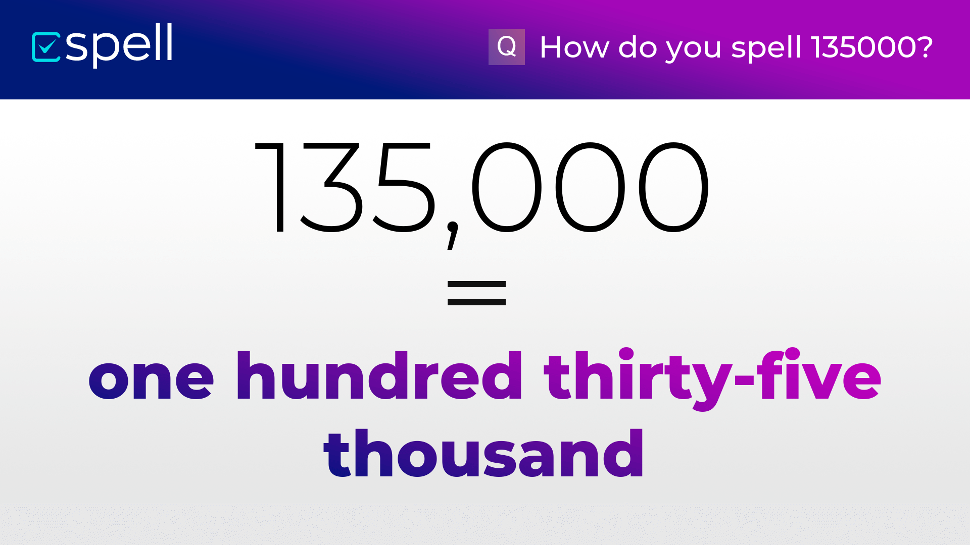135000 In Words How To Spell The Number 135000 In English