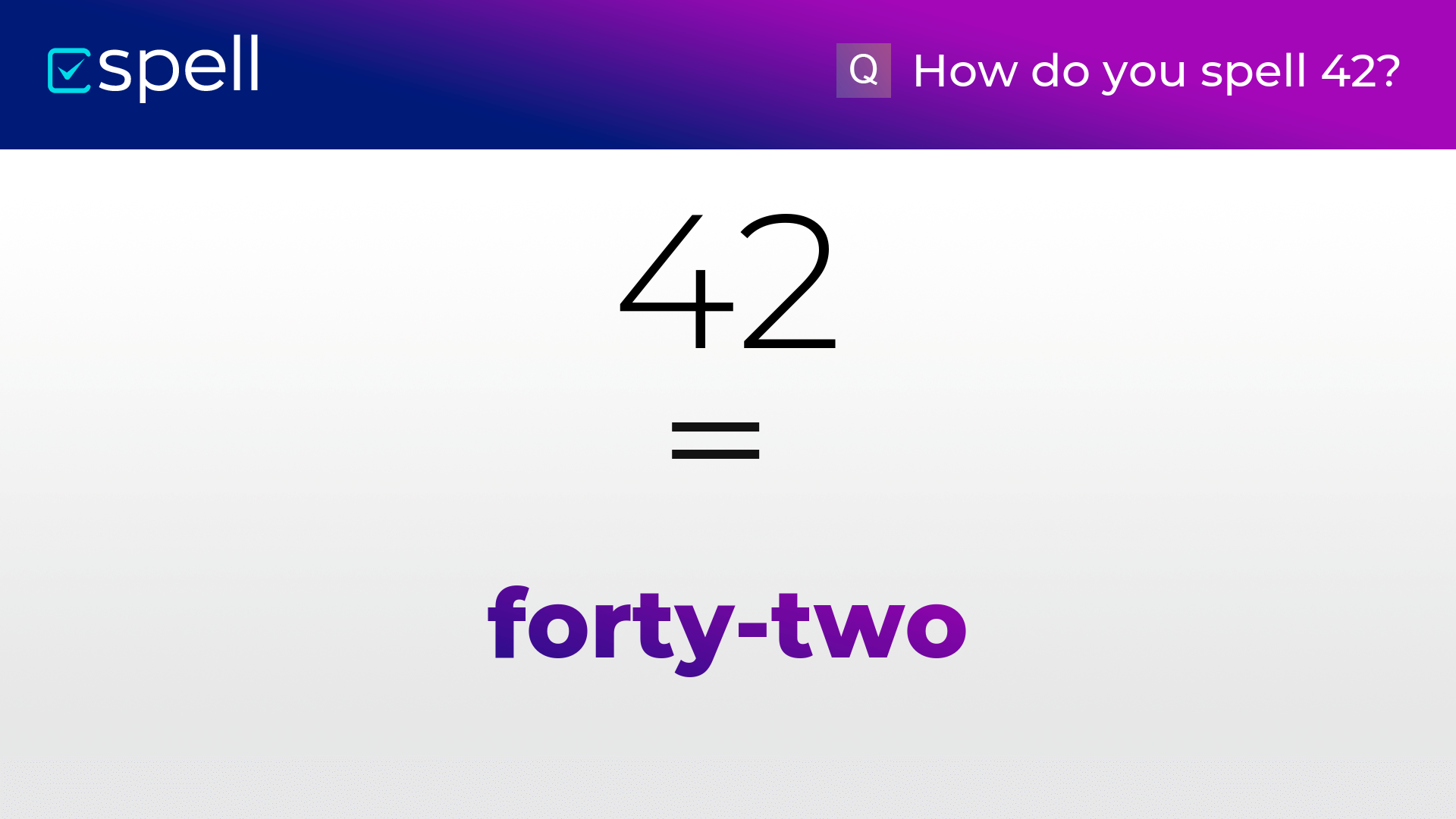 42 In Words How To Spell The Number 42 In English
