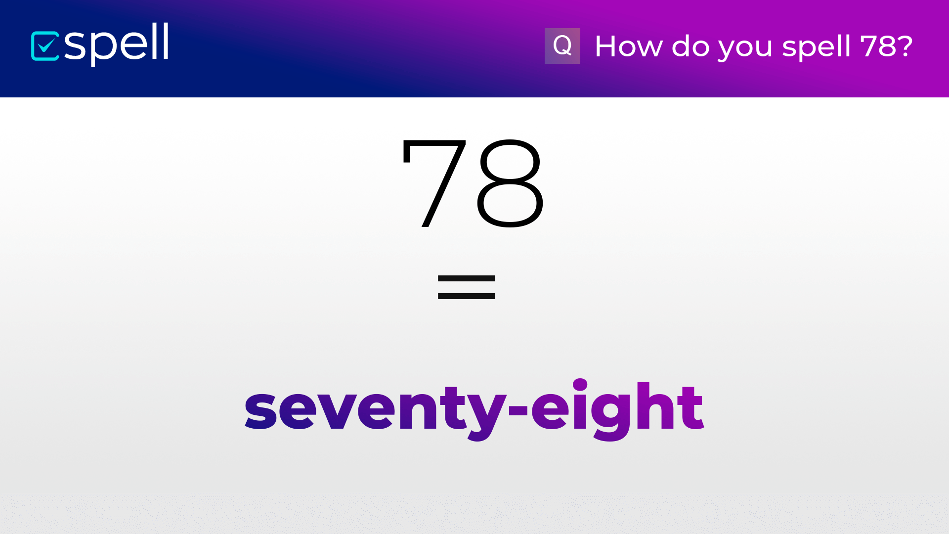 78 In Words How To Spell The Number 78 In English 78 In Words How To Spell The Number 78 In English