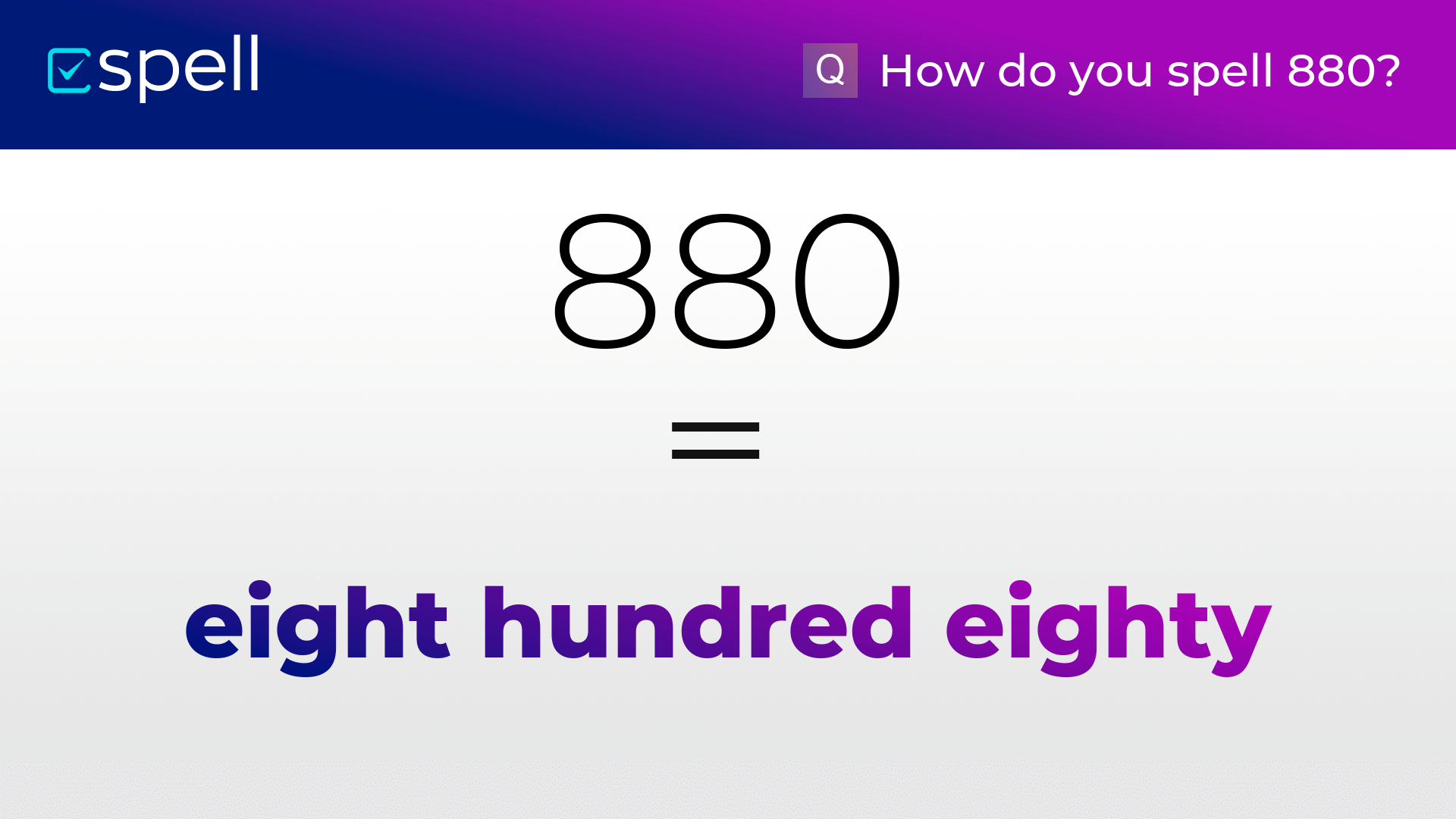 880 In Words How To Spell The Number 880 In English 880 In Words How To Spell The Number 880 In English