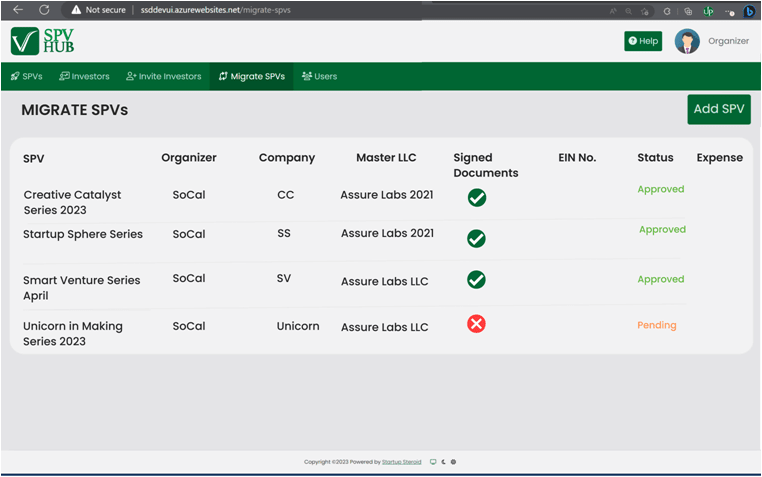 SPV Migration - SPV Hub
