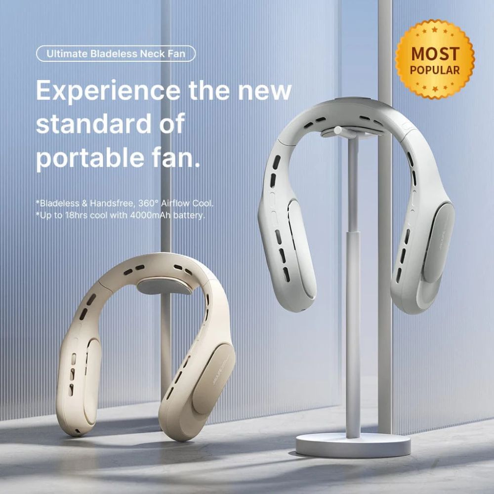 JISULIFE พัดลมไร้สายแบบคล้องคอ Neck Fan รุ่น FA35 Pro
