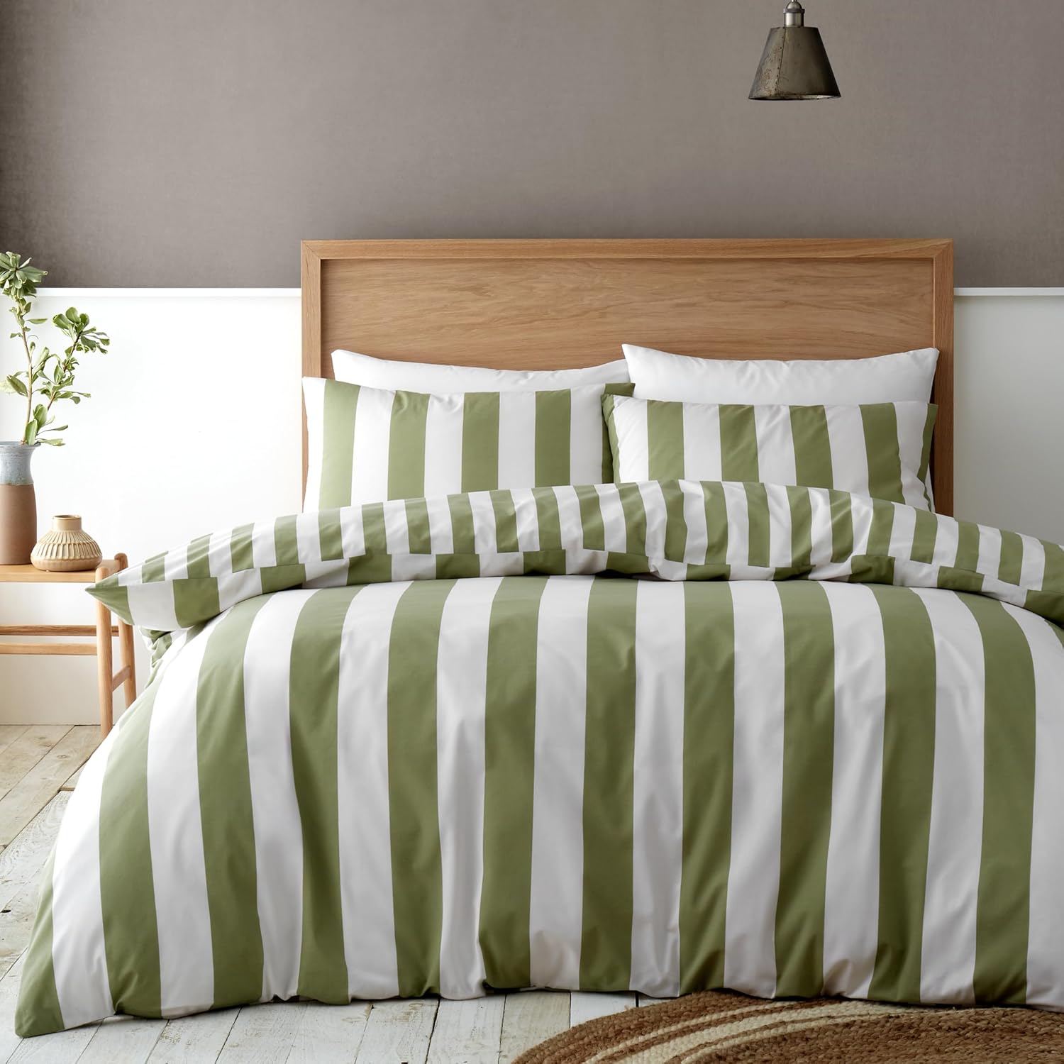 Catherine Lansfield Cove Stripe Double Duvet Set £12
