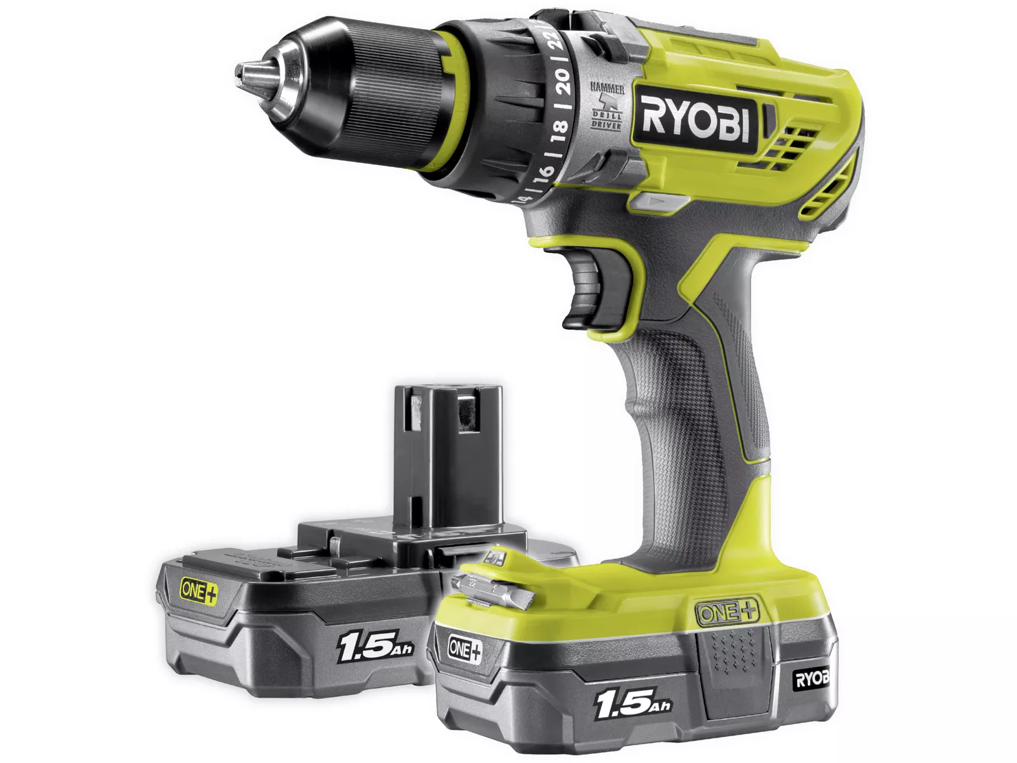 RYOBI 18V ONE+ Combi Drill Starter Kit (2x1.5Ah) – £60