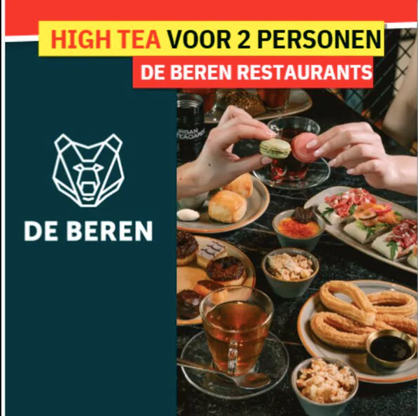 High Tea met 50% korting bij De Beren via Kruidvat