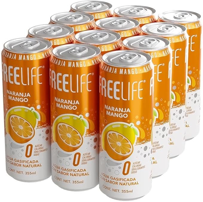 12 Pack FreeLife Agua Natural de Frutas por $180 | Amazon