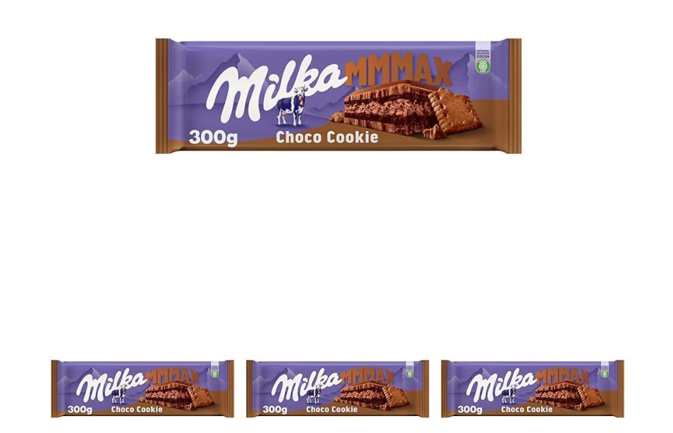 4 Tabletas de MILKA Chocolate relleno de cacao y galleta Swing 300 g ...