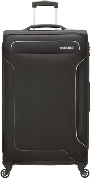 American Tourister 108L Large Spinner Suitcase Black Deal