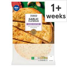 Tesco Garlic Flatbread 225g for £1 with Clubcard