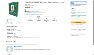 Álbum Mundial 2026 Panini Hard Cover por $349 | Amazon