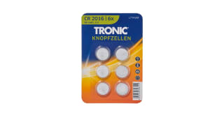 Tronic CR2016 Button Cell Batteries (6-Pack) – £1.49