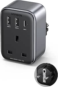 UGREEN 30W UK to EU Plug Adapter GaN Travel Charger Deal