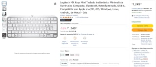 Teclado Logitech MX Keys Mini $1,250 | Descuento Amazon