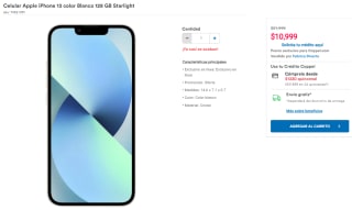 iPhone 13 Blanco 128GB Starlight por $10,999 en Coppel