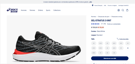 Chaussures Asics Gel-Stratus 3 KNIT à 55€
