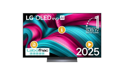 TV LG OLED Evo OLED55C5 139 cm 2025 à 999€