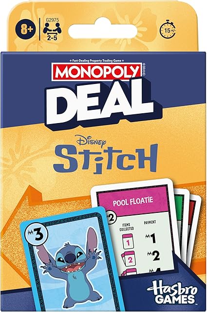 Monopoly Deal: Disney Stitch Edition Card Game – £2.49