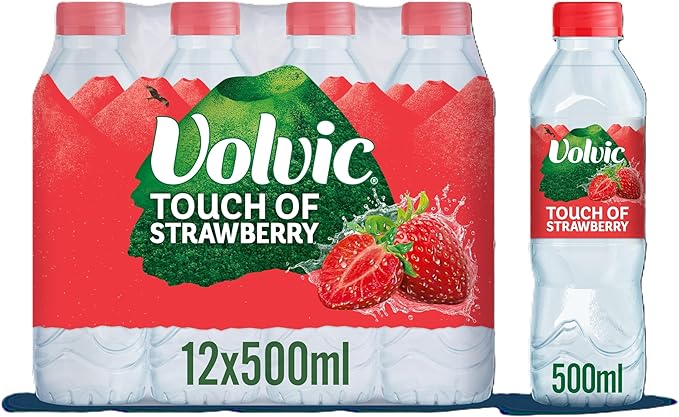 Volvic Touch of Fruit Strawberry Still Water 12 x 500ml Multipack – £3.60