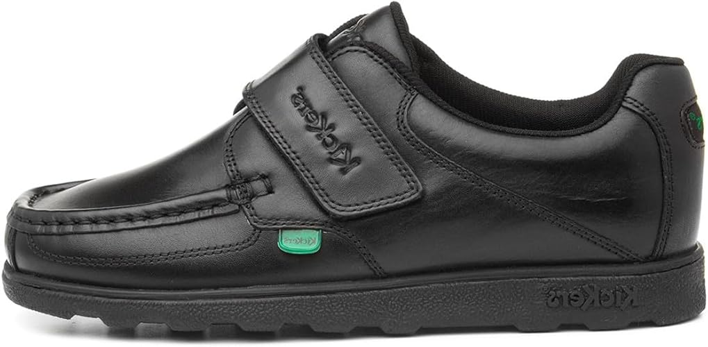Boys Kickers Fragma Strap Leather School Shoes (UK 12) – £13.46