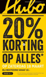 Hubo kortingscode 25% korting + 20% extra korting in Juli 2023