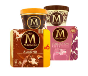 Alle Magnum ijs 2 voor €5,99
