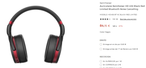 Sennheiser Auriculares Sennheiser HD 45 por 84,15€