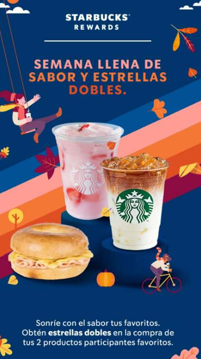 Estrellas Dobles en Starbucks Rewards