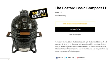 The Bastard Compact Basic houtskoolbarbecue voor €249 bij Harlembbq