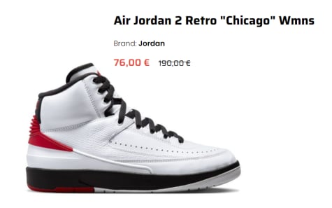 Botines para Mujer Nike Air Jordan 2 Retro por 76€