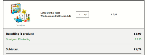 Alle LEGO 25% extra kassa korting bij Kruidvat