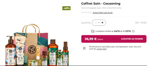 Coffret soin Cocooning Yves Rocher à 36,99€