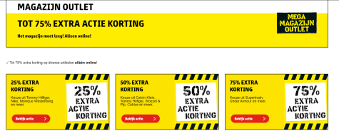 Magazijn outlet met tot 75% extra korting bij Kruidvat