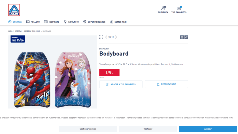 Bodyboard Disney 6,99€