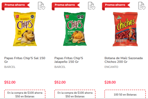 $50 de descuento en botanas seleccionadas en HEB