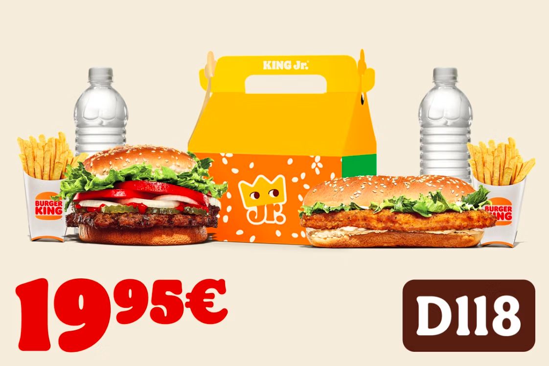 Combo familiar Burger King D118 por 19.95€