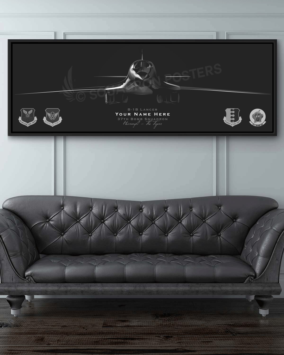 37th Bomb Squadron B-1B Lithograph - Squadron Posters
