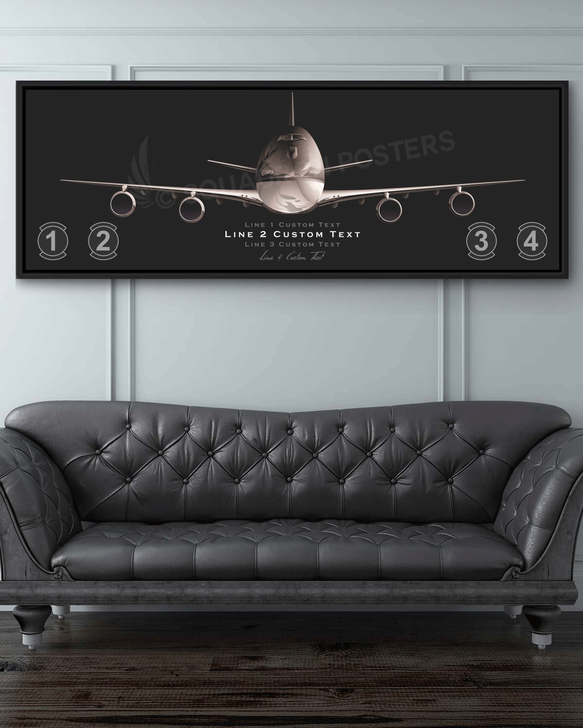 Air Force One Personalized Jet Black - Squadron Posters