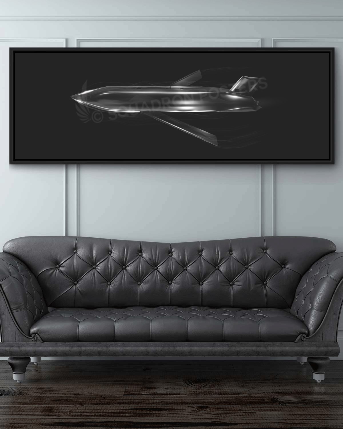 AGM-158 JASSM Jet Black Super Wide Lithograph - Squadron Posters