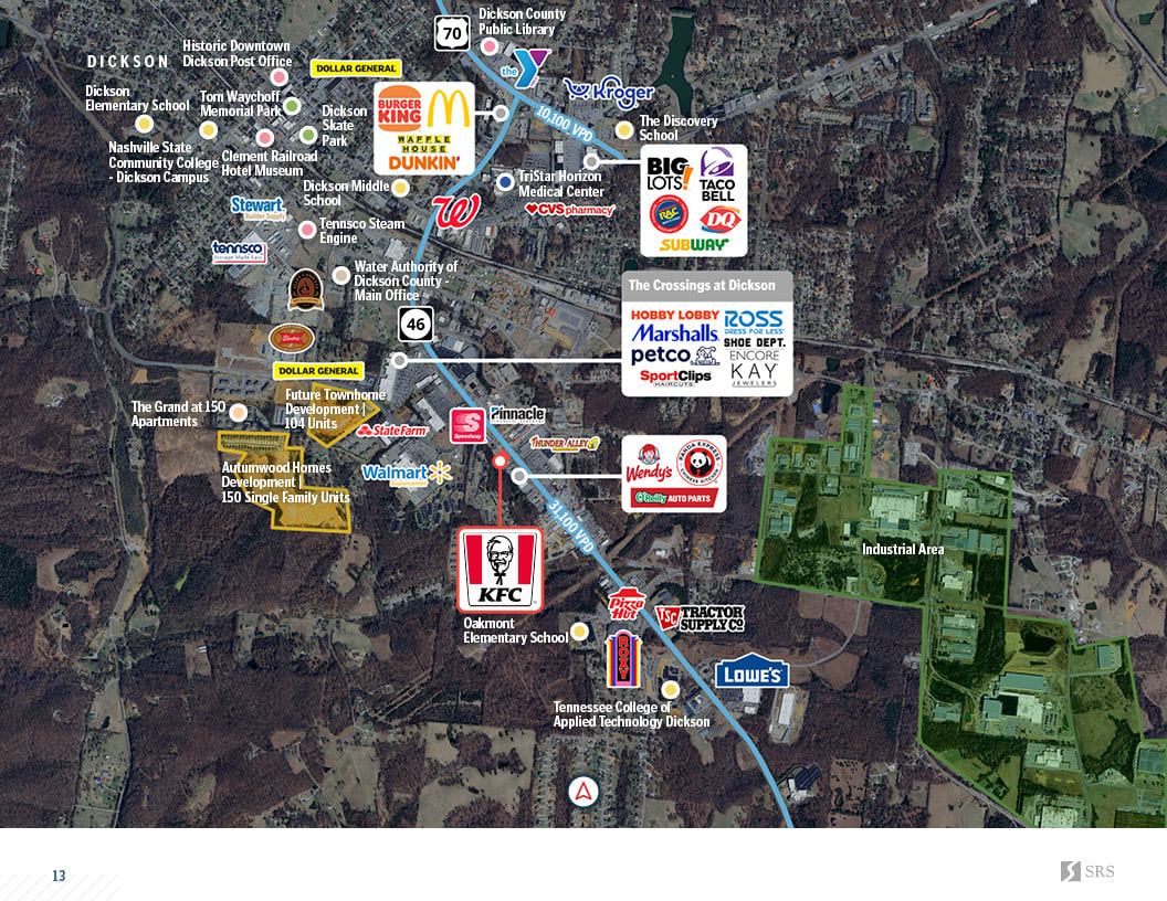 Dickson, TN - KFC | Retail investment sale in Dickson, Tennessee - SRS