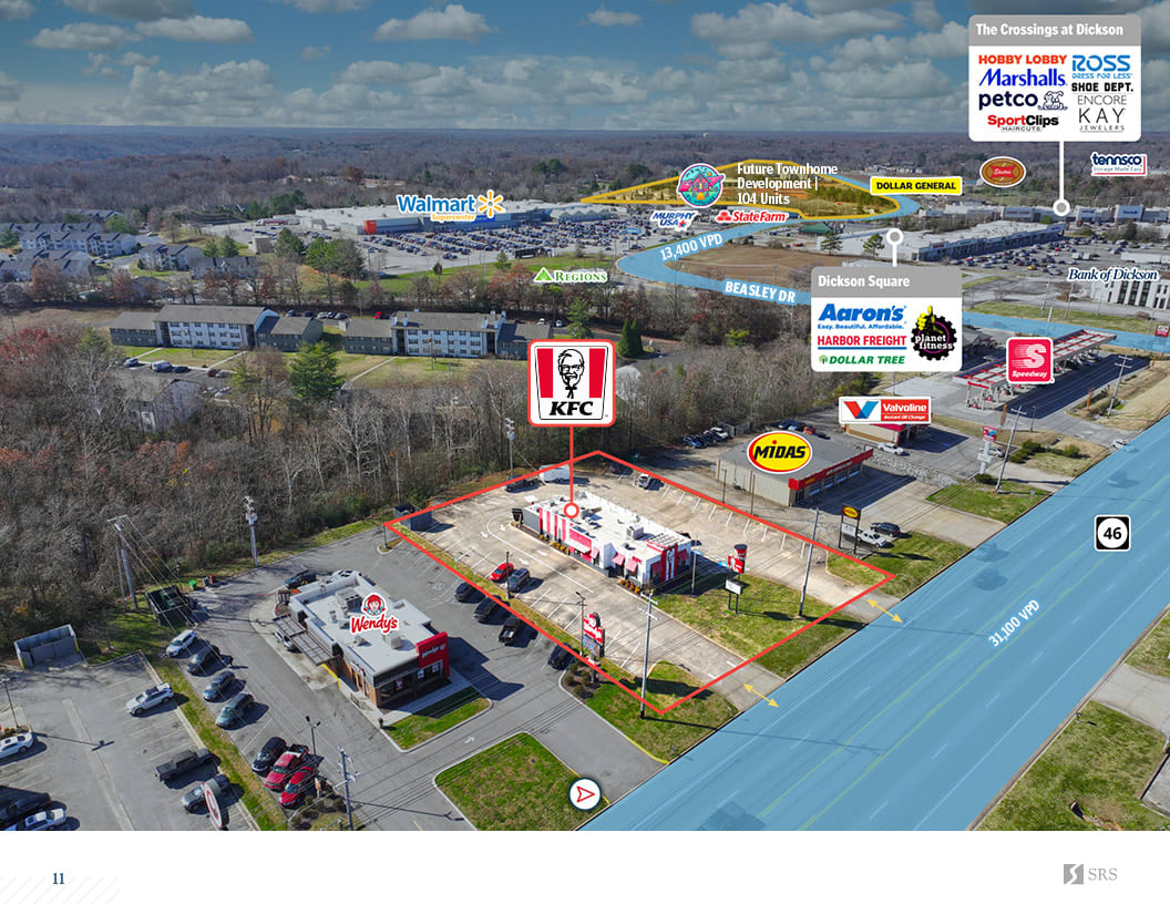 Dickson, TN - KFC | Retail investment sale in Dickson, Tennessee - SRS