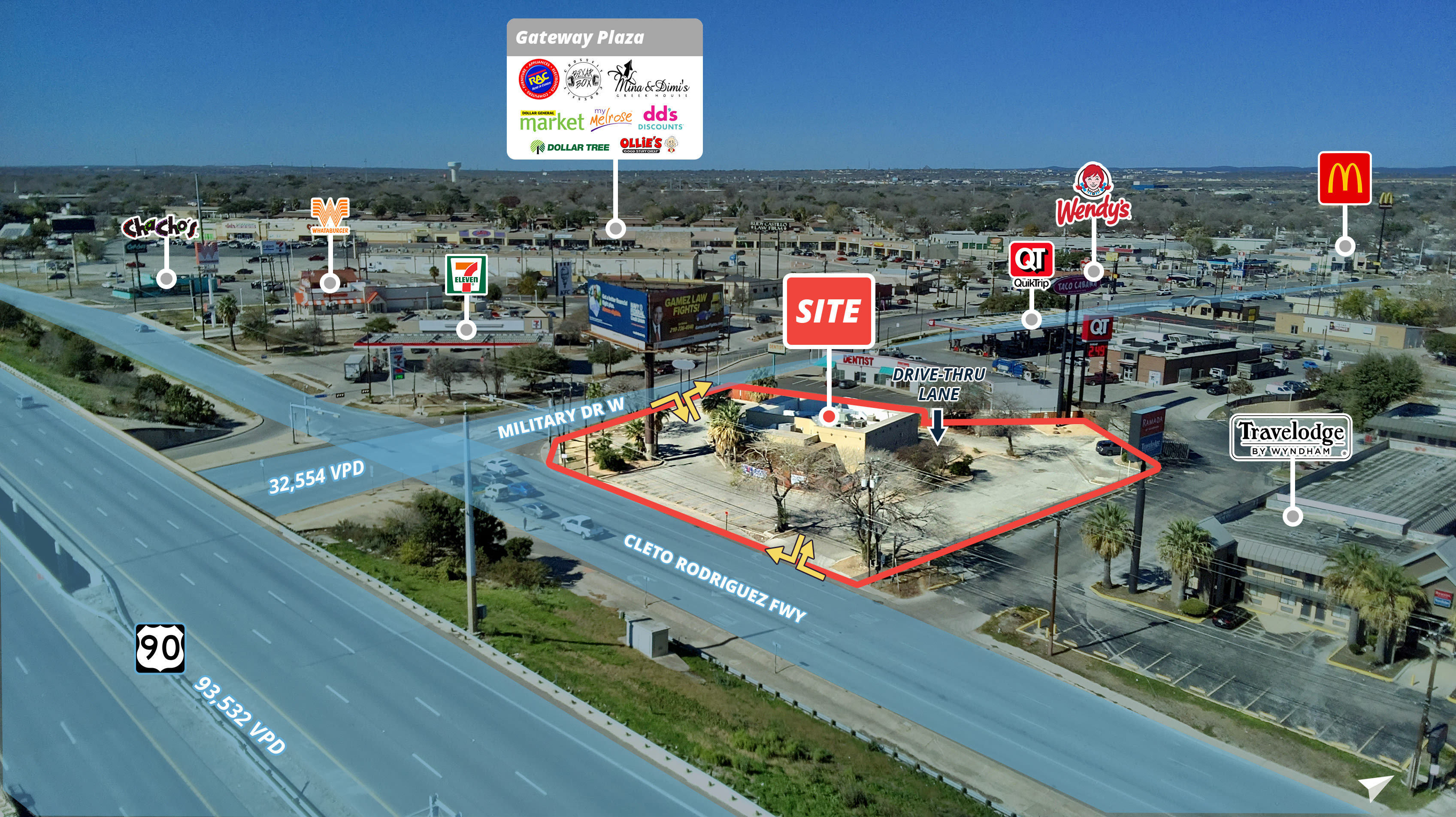 Former Taco Cabana | 6867 W US Hwy 90 | Retail for lease in San Antonio ...
