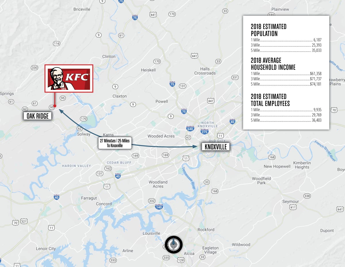 Oak Ridge, TN - KFC | Retail investment sale in Oak Ridge, Tennessee - SRS